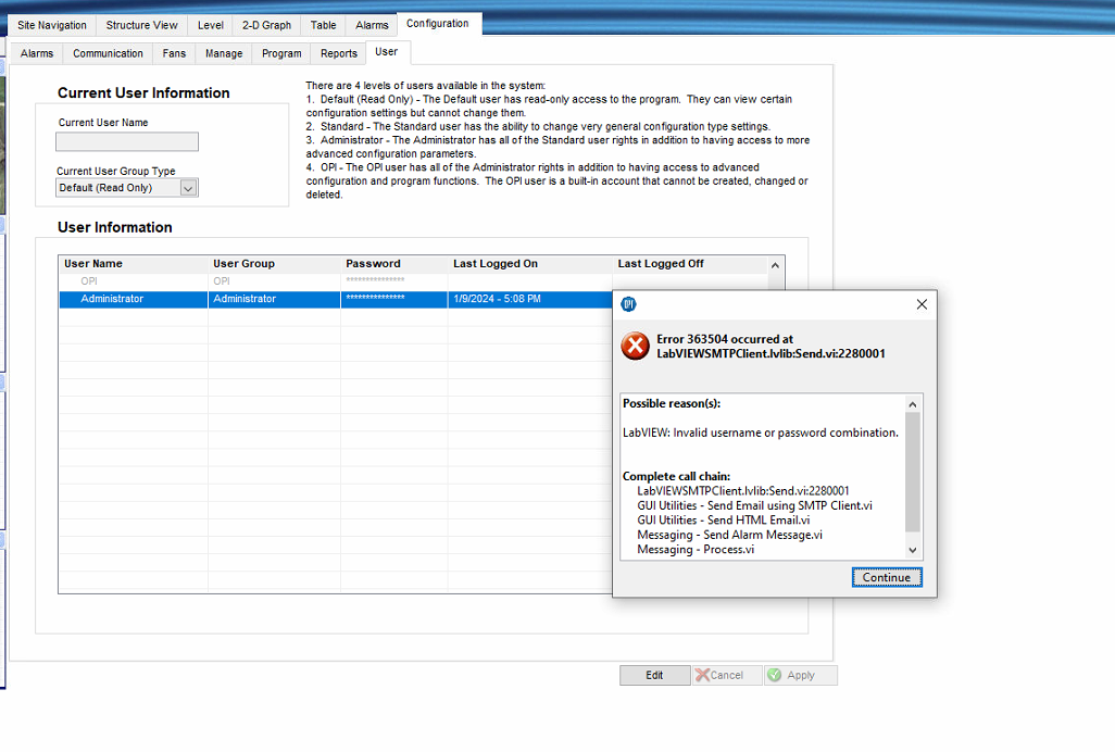 How do I troubleshoot LabVIEW MSTP Client error on Integris?